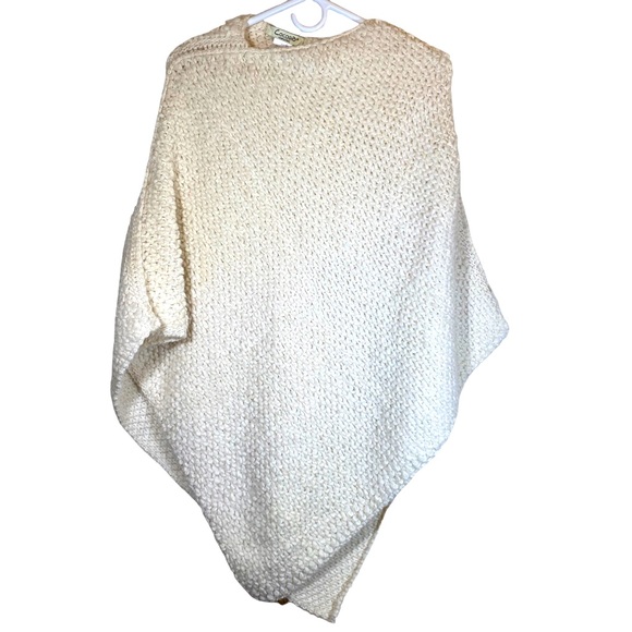 cocogio | Sweaters | Cocogio Pull Over Cream Knitted Poncho One Size ...